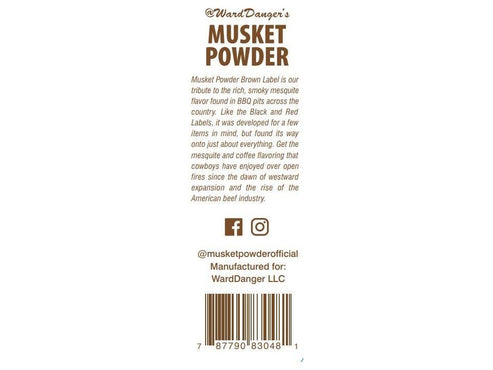Musket Powder Brown Label | Mesquite BBQ Rub with Roasted Coffee ...