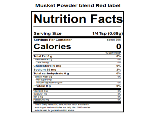 Musket Powder - Red Label 9.5 oz. (Rush of Spice w/Sweet After Taste ...